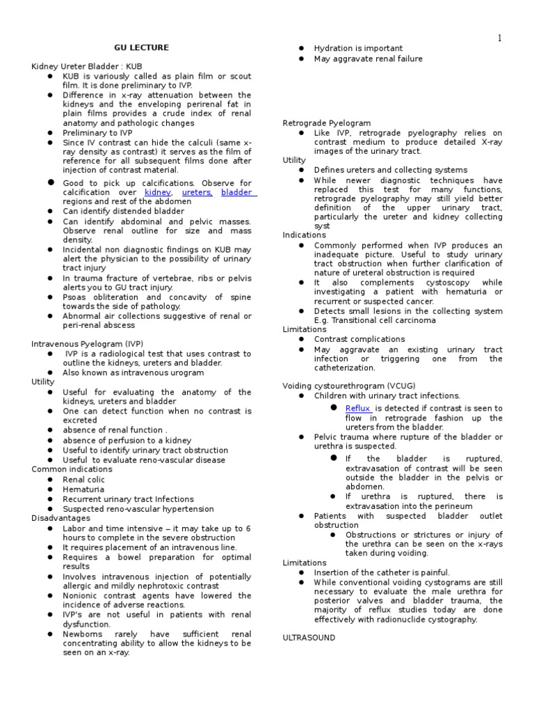 Genitourinary System | PDF | Kidney | Ct Scan