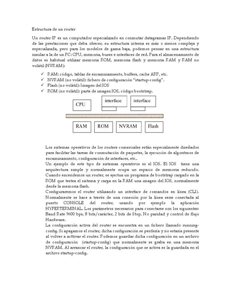 Estructura y partes de un router | PDF | Enrutador (Computación ...