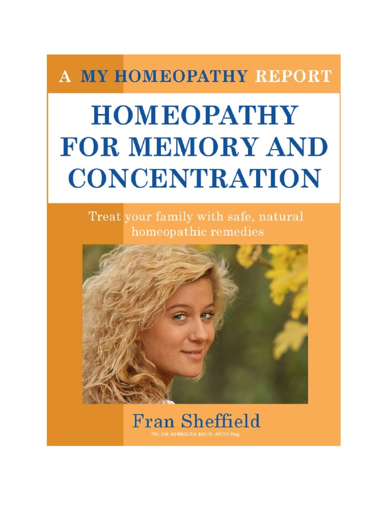Homeopathy For Memory and Concentration | PDF | Homeopathy | Dementia