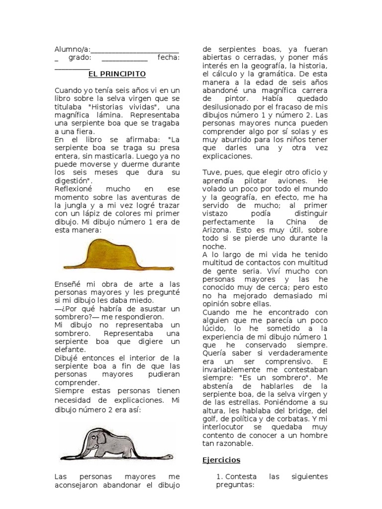 100 - El Principito Lectura | PDF | El Principito