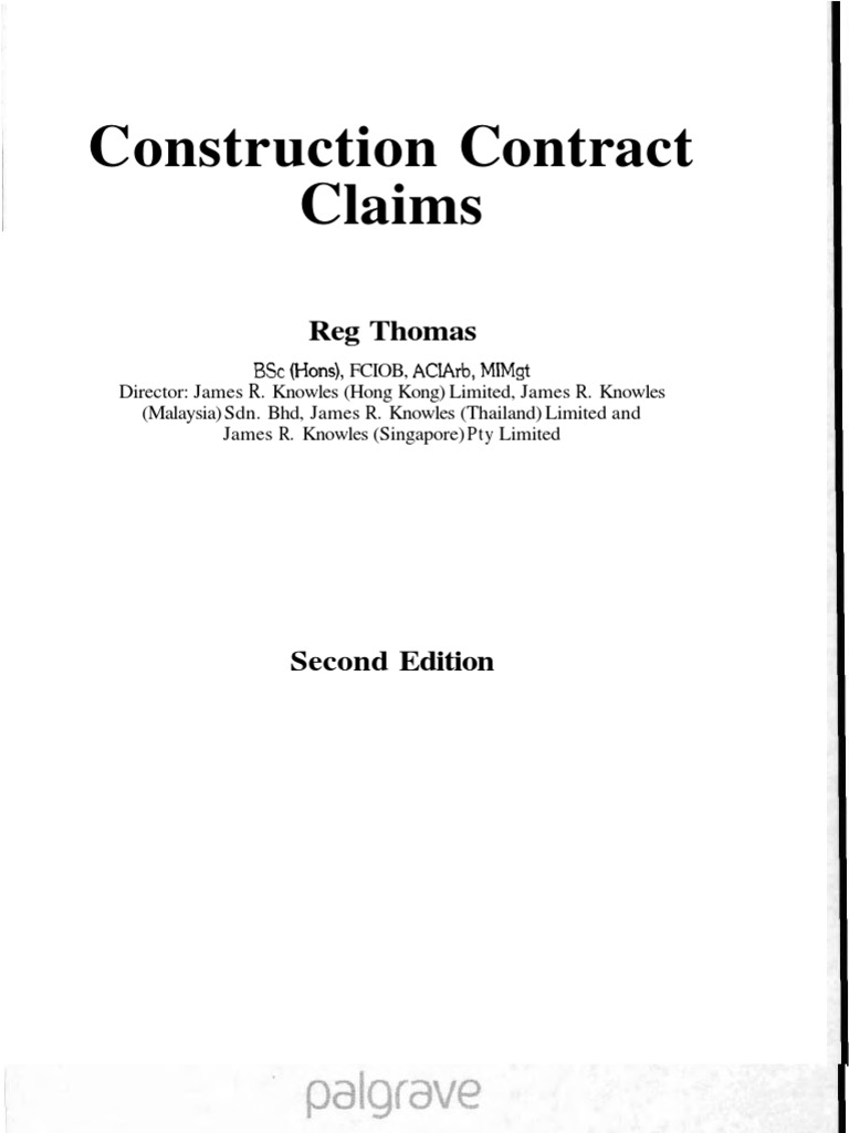 Construction Contract Claims | PDF | Consideration | Sharia