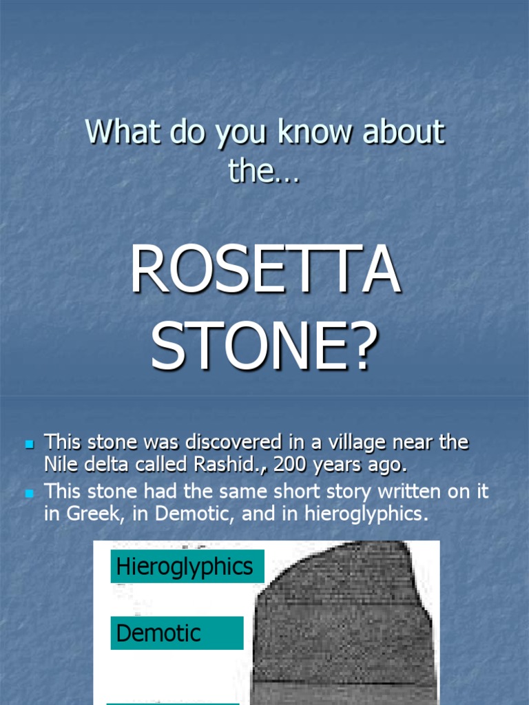 Rosetta Stone: Key to Ancient Scripts | PDF