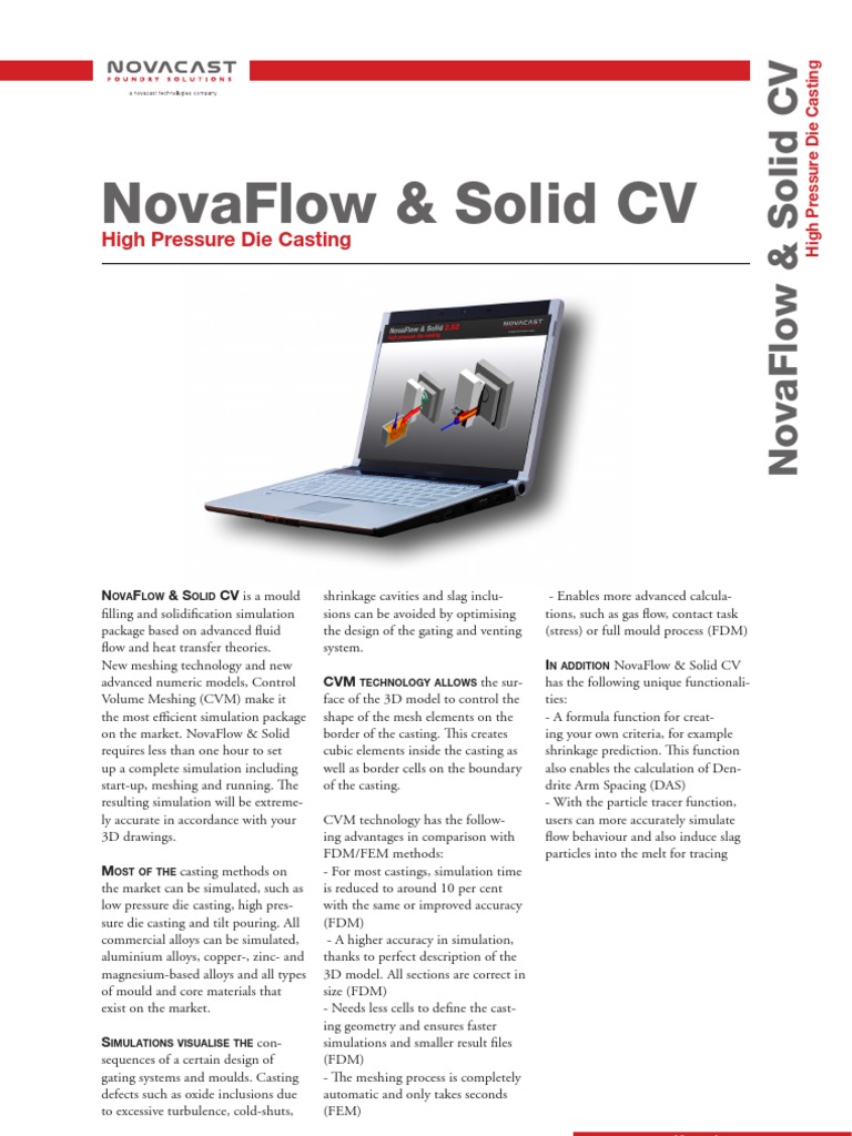 NovaFlow & Solid CV HPDC | PDF | Casting (Metalworking) | Applied And ...