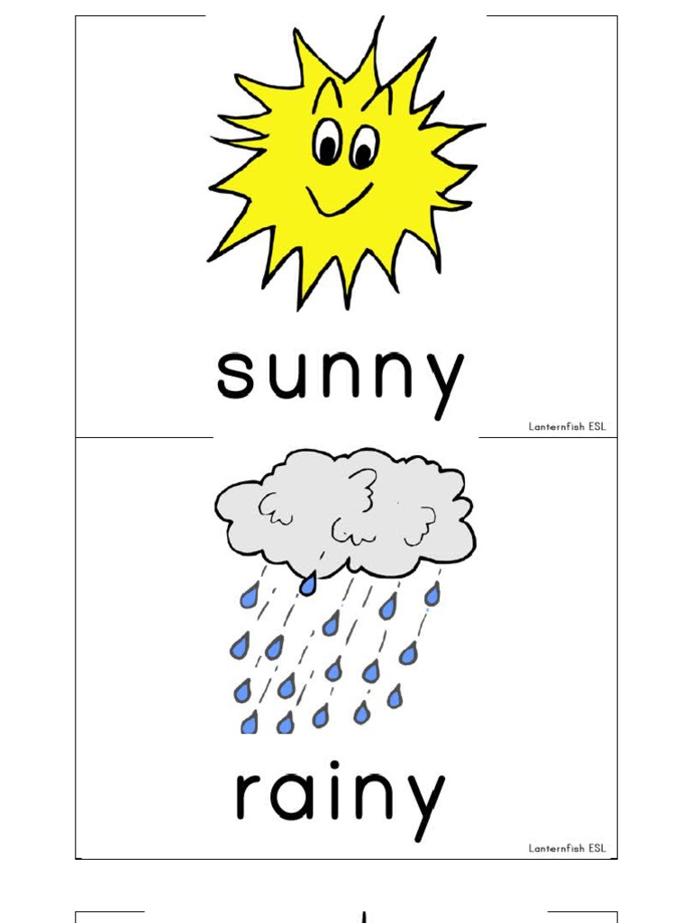 Weather Flashcards Pdf