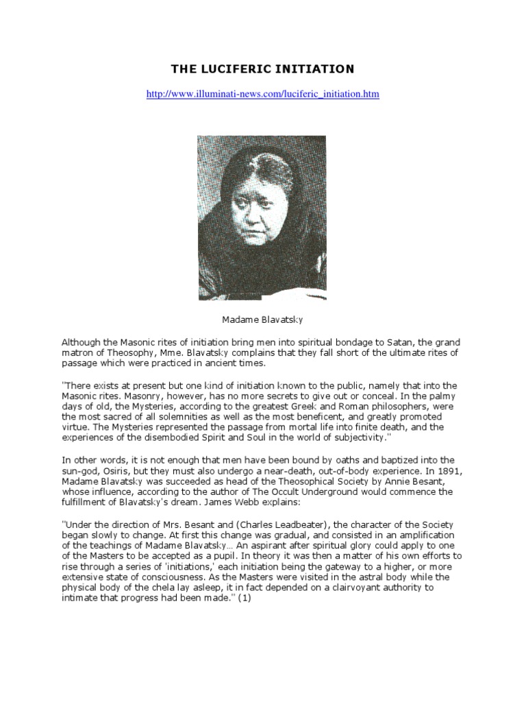 Blavatsky-The Luciferic Initiation | PDF | Druid | Sacrifice