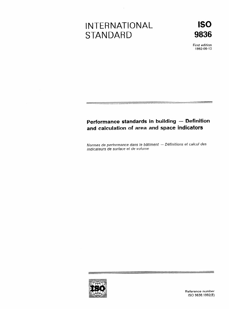Standardi PERFORMANSI U Građenju - Engleski ISO-9836 | PDF | Surface ...
