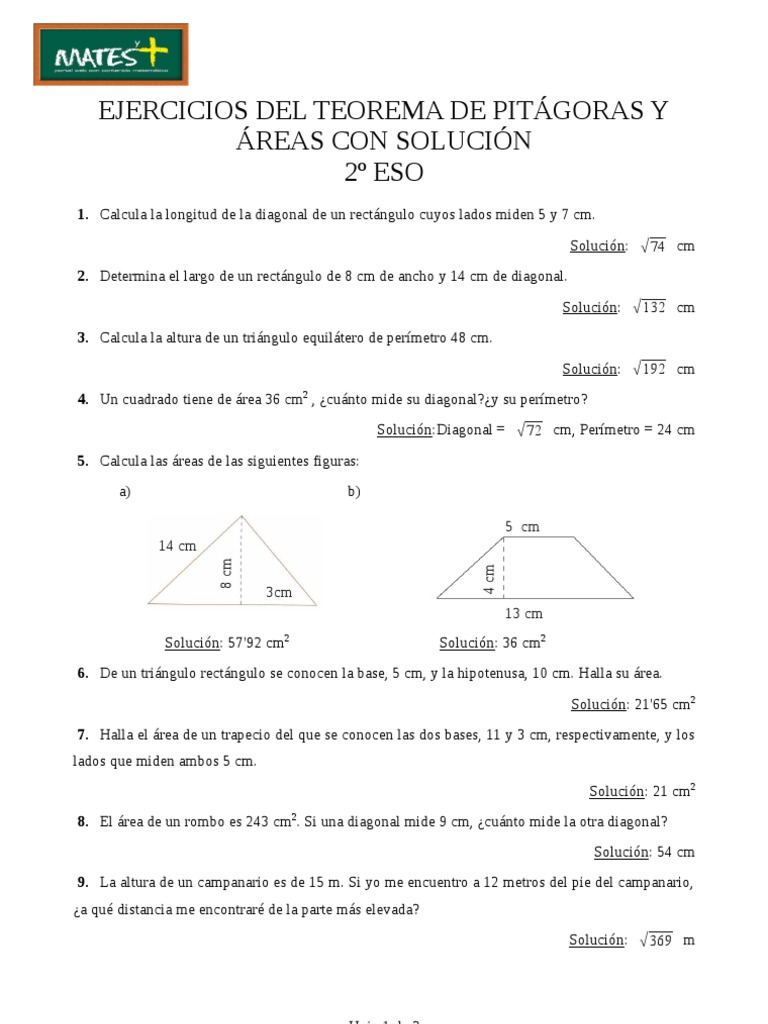 Areas Teorema Pitagoras | PDF | Métodos y materiales de enseñanza