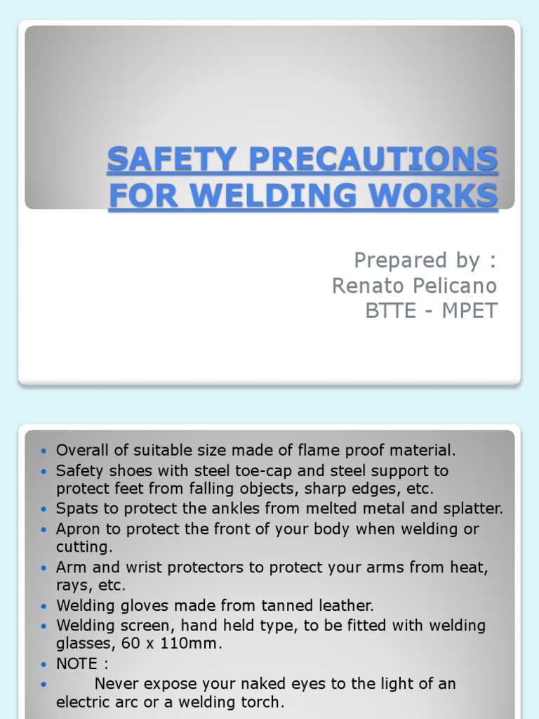 Welding Safety Precautions Guide | PDF | Welding | Construction