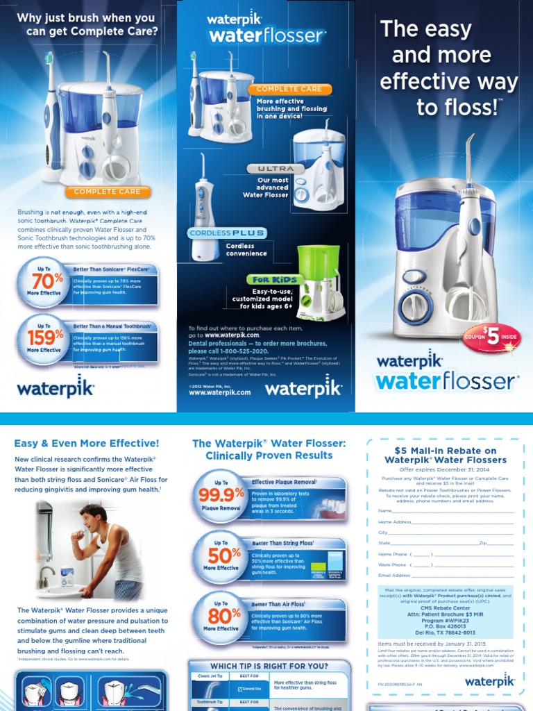Water Flosser Patient Education Brochure | PDF | Oral Hygiene | Dentistry