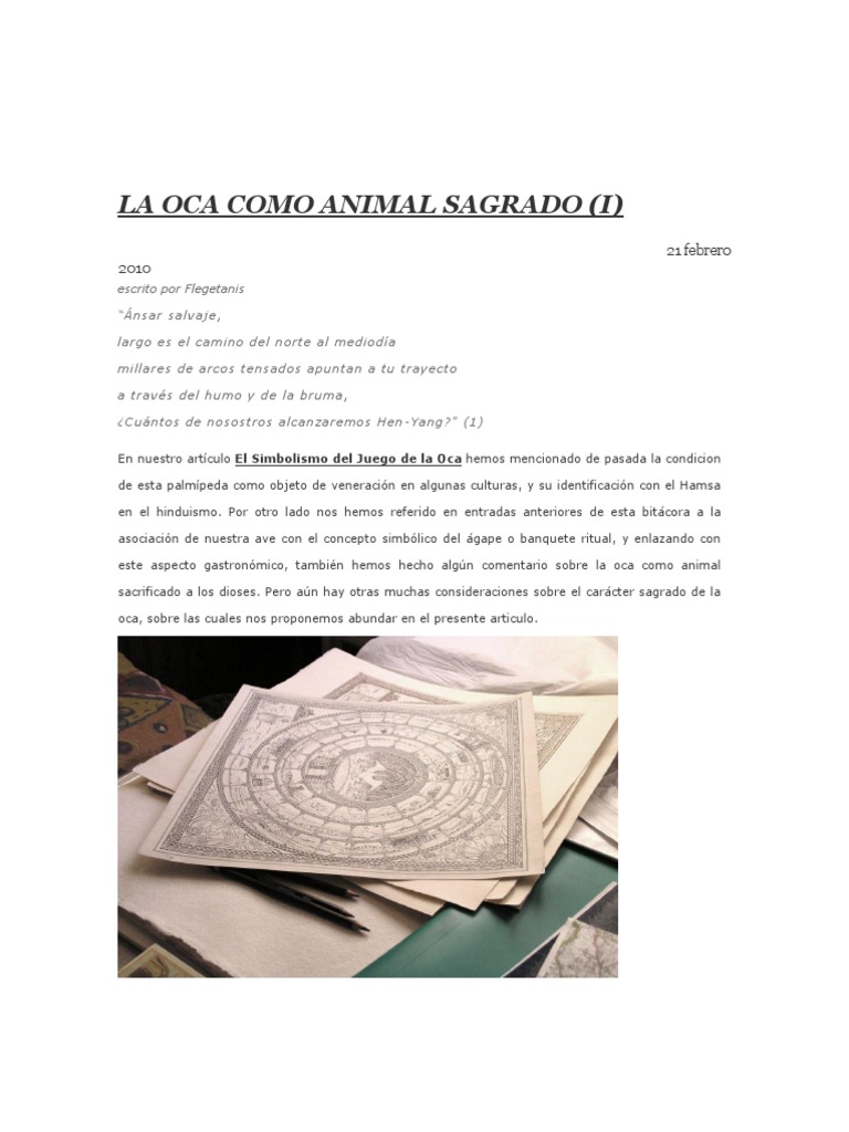 La Oca: Simbolismo y Sacralidad | PDF | Osiris | Chamanismo