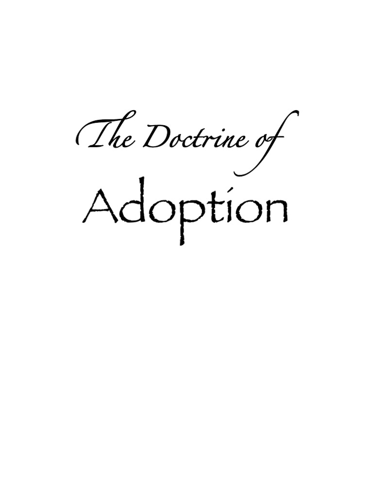 A Study Guide On Adoption | PDF | Justification (Theology) | God The Father