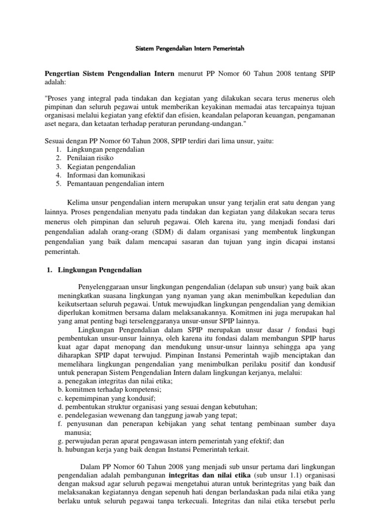 Laporan SPIP | PDF
