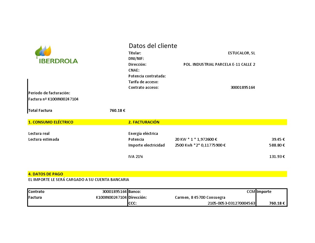 Factura Iberdrola | PDF