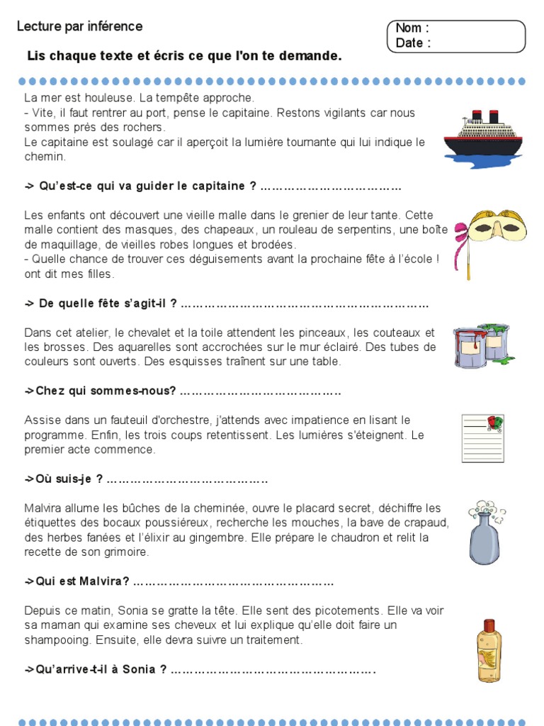 Fiche Lecture Ce2 Cm1 Cm2 2 | PDF | Maison et jardin | Poésie