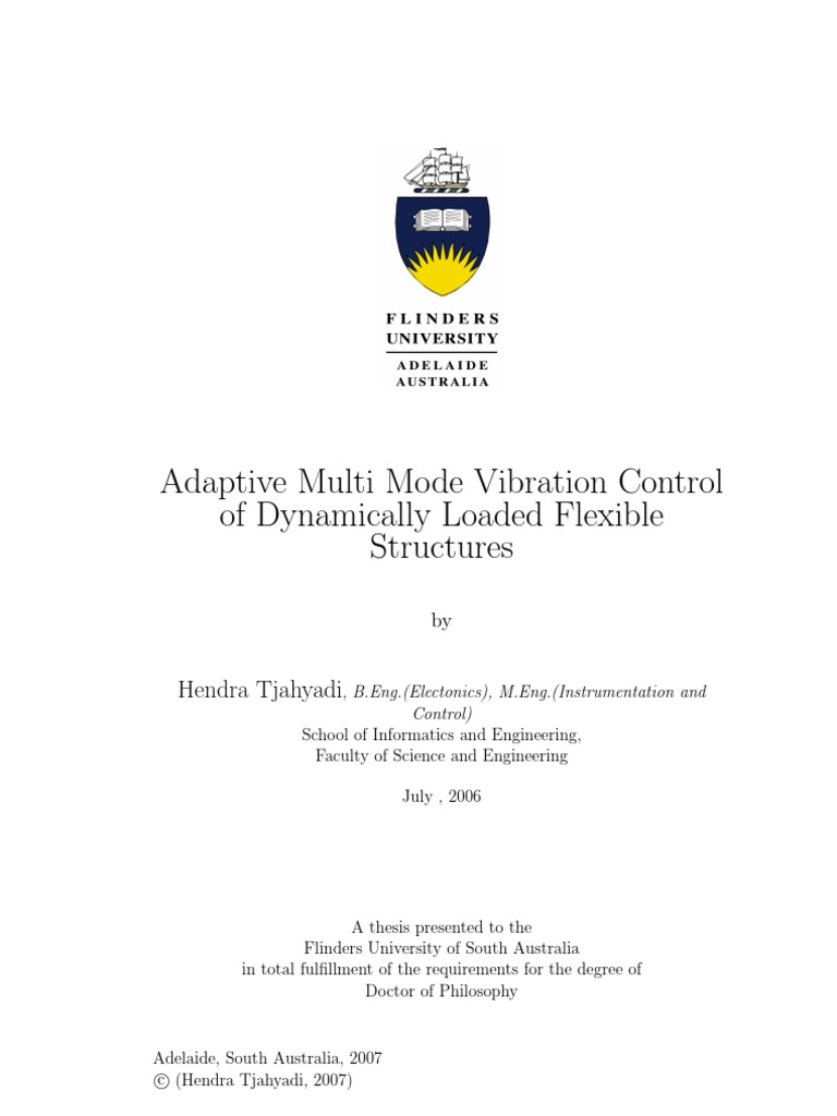 Adaptive Multi Mode Vibration Control of Dynamically Loaded Flexible ...