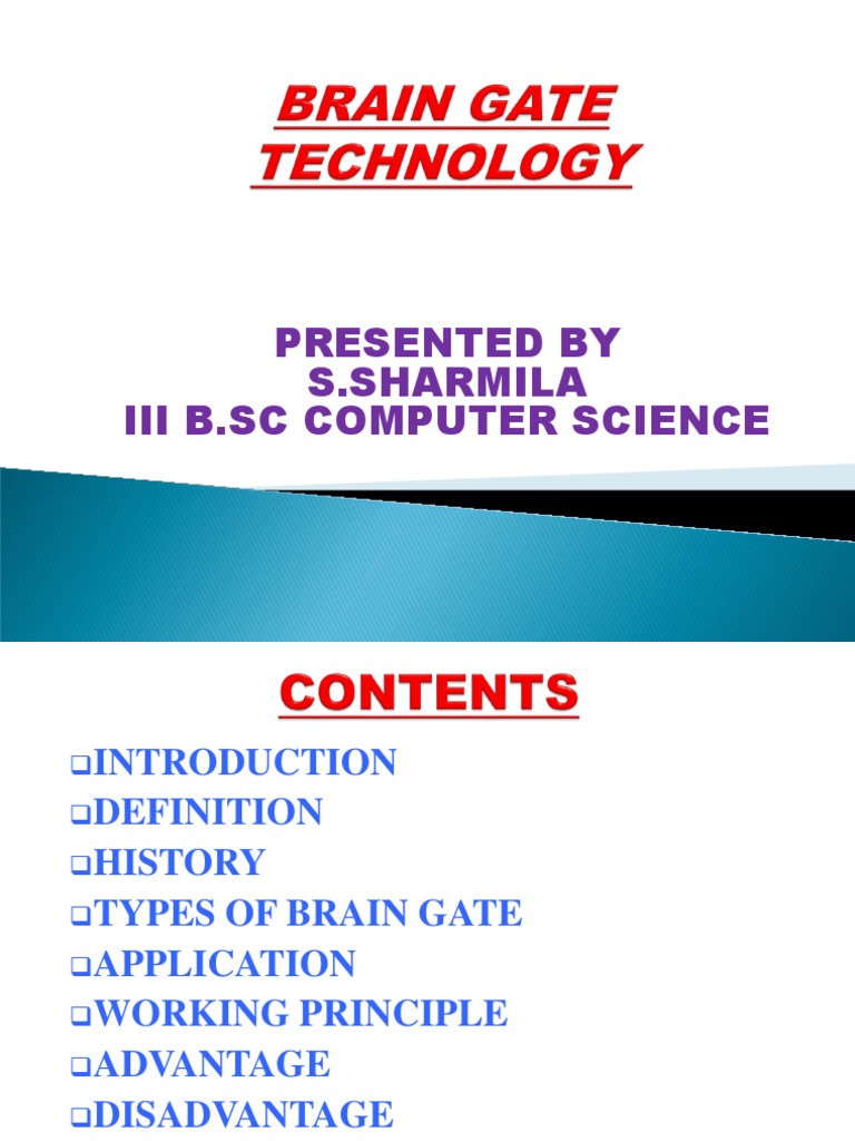 Brain Gate Technology | PDF | Electroencephalography | Brain