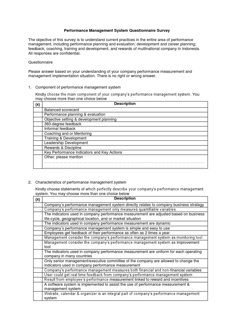 Performance Management Survey Insights | PDF