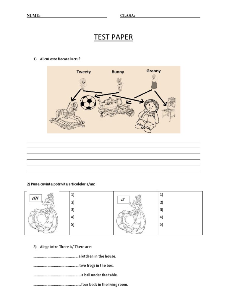 Test Paper for Language Skills | PDF