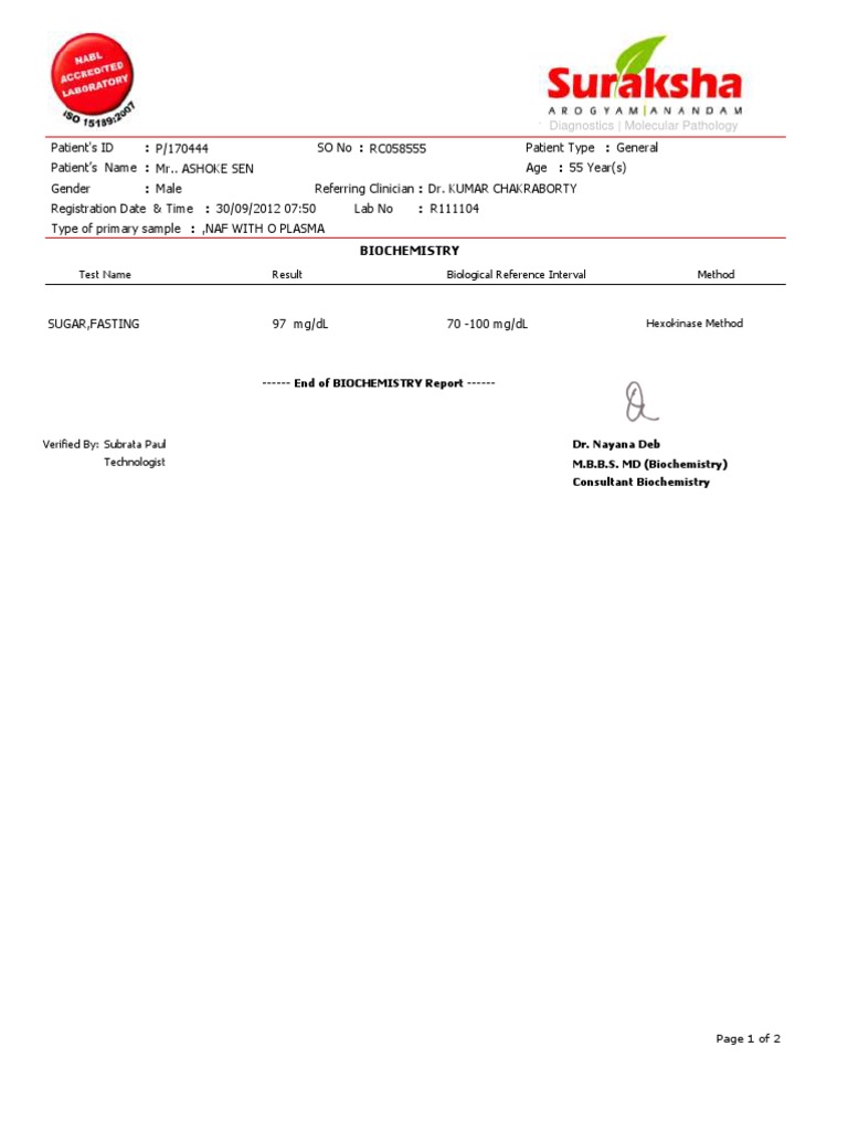 Test Result PDF | PDF | Medical Diagnosis | Health Care