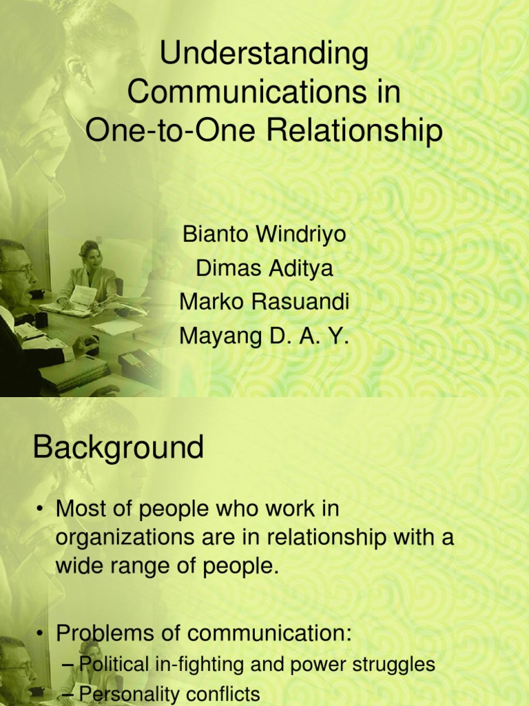 Understanding Communications in One-To-One Relationship | PDF | Feeling ...