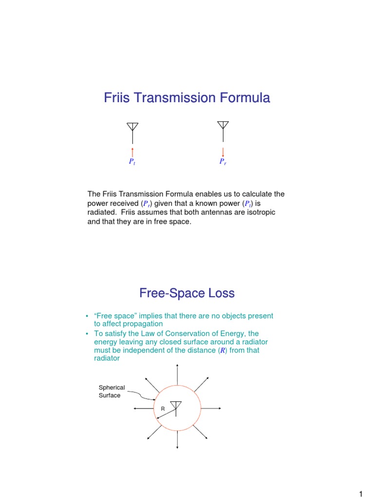 Friis Transmission Formula Explained.pdf | Antenna (Radio) | Decibel