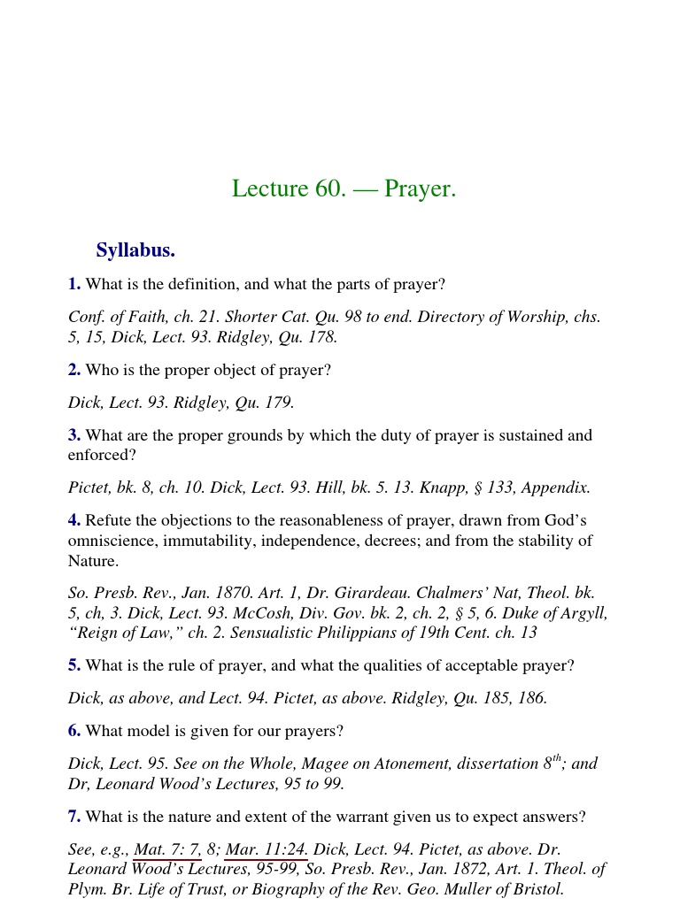 Dab Lecture60 | PDF | Causality | Prayer