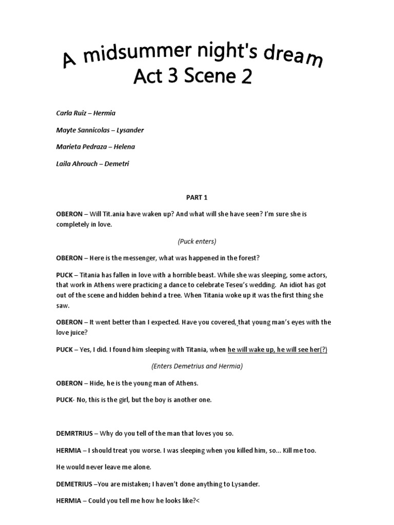 A Midsummer Night's Dream | PDF