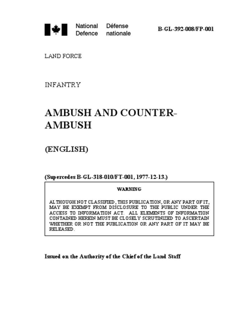 Ambush and Counter-Ambush Tactics Guide | PDF
