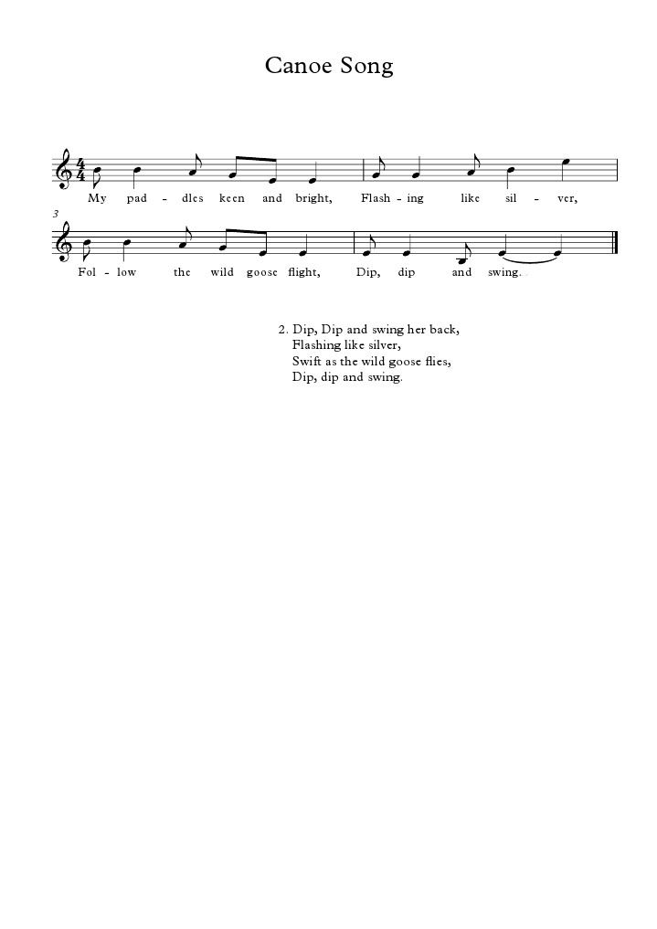 Canoe Song: Dip, Dip and Swing | PDF