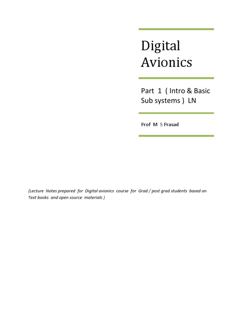 Digital Avionics Part 1 | PDF | Avionics | Aeronautics