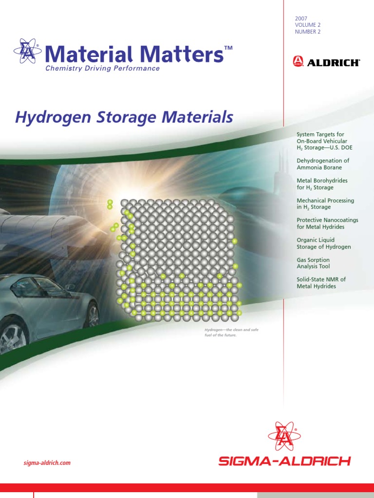 Hydrogen Storage Materials - Material Matters v2n2 | PDF | Hydrogen ...