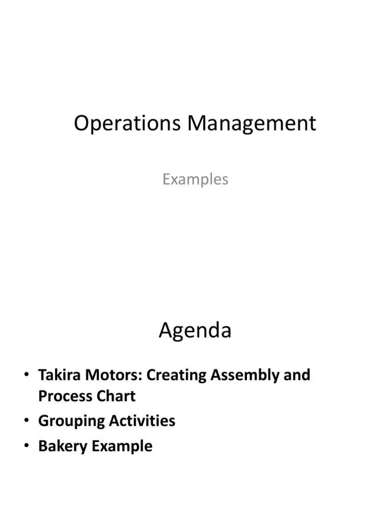 Operations Management: Examples | PDF | Efficiency | Bus