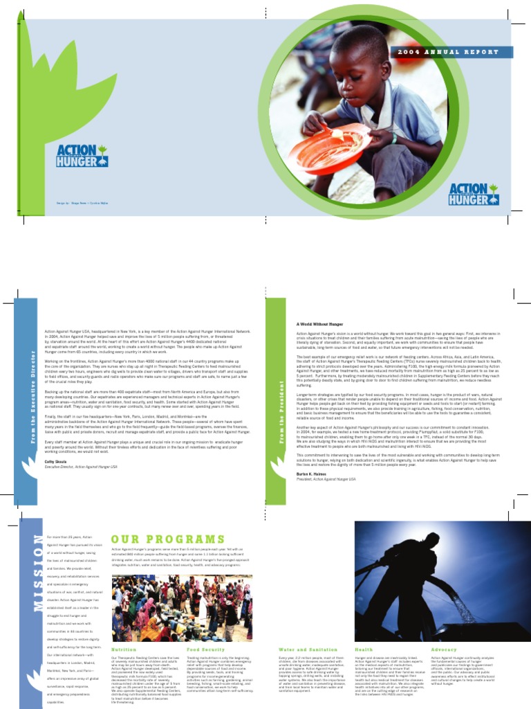 ACF-USA 2004 Annual Report | PDF | Malnutrition | Food Security