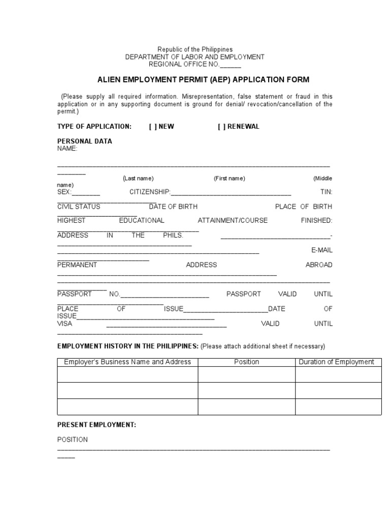 AEP Application Form-1 | PDF