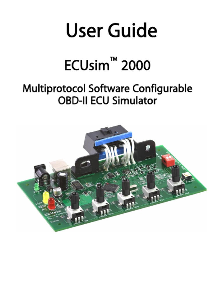 User Guide: Ecusim 2000 | PDF | Device Driver | Manufactured Goods