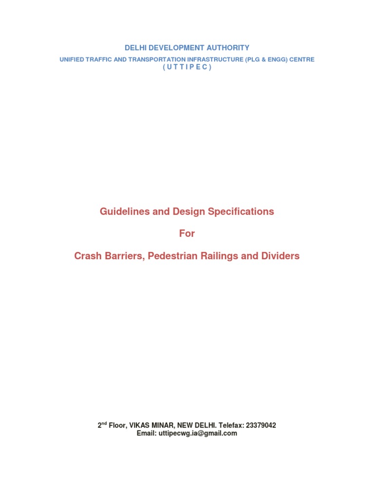 Barrier Design Guidelines | PDF | Traffic | Sidewalk