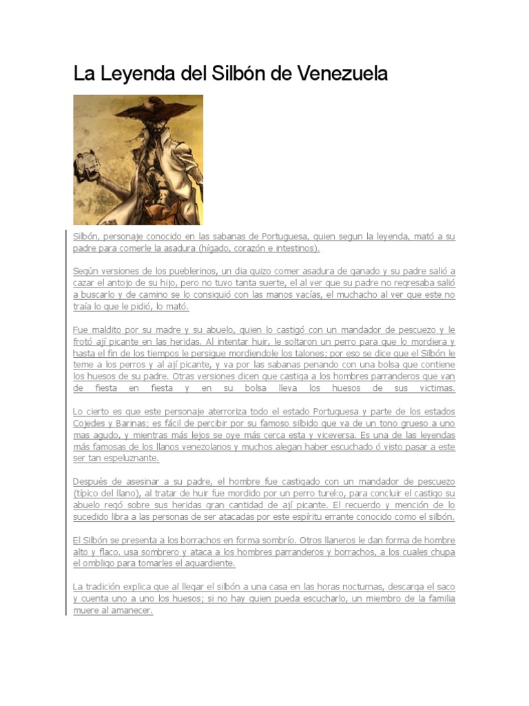 La Leyenda Del Silbón de Venezuela | PDF