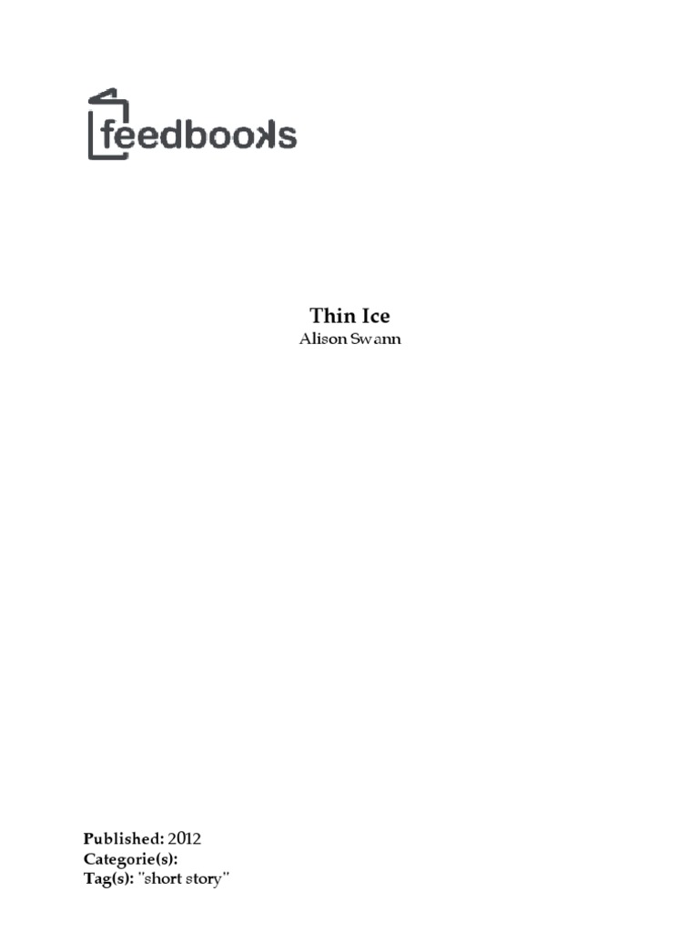Thin Ice: Alison Swann | PDF | Leisure