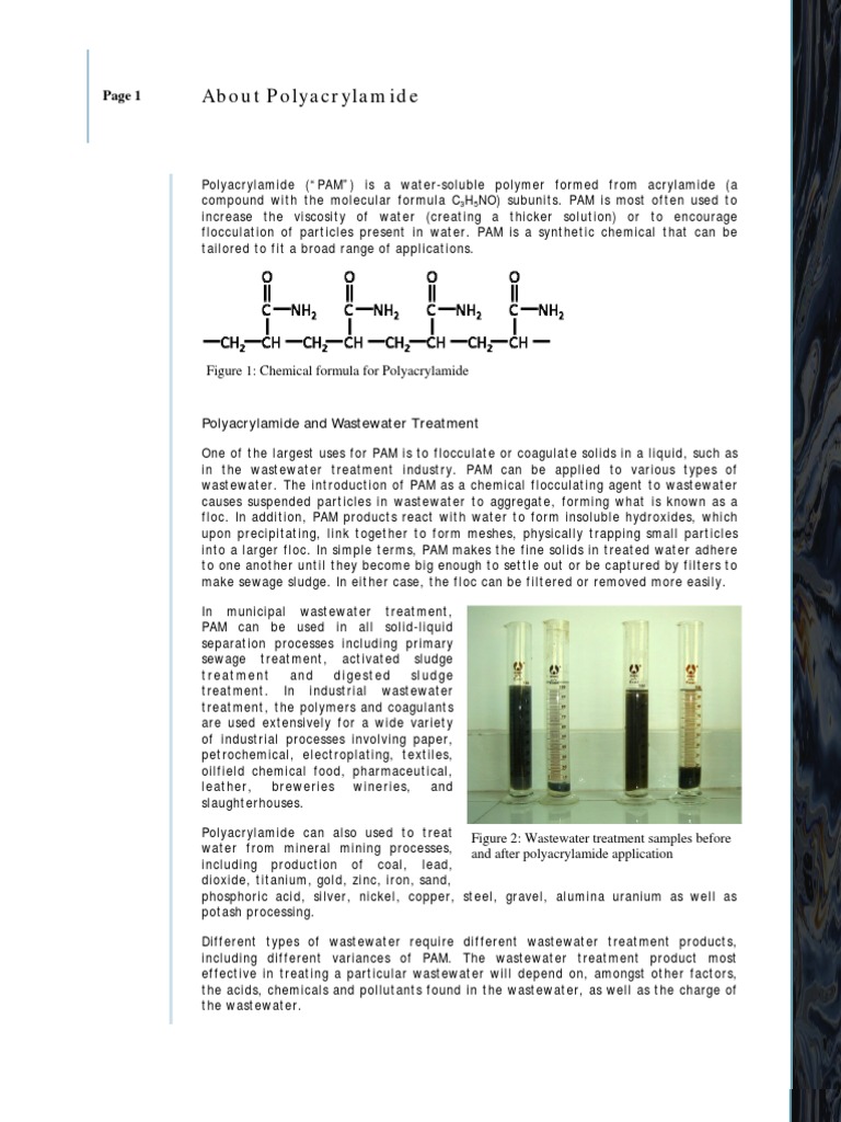 Polyacrylamide Uses in Water Treatment | PDF | Enhanced Oil Recovery ...
