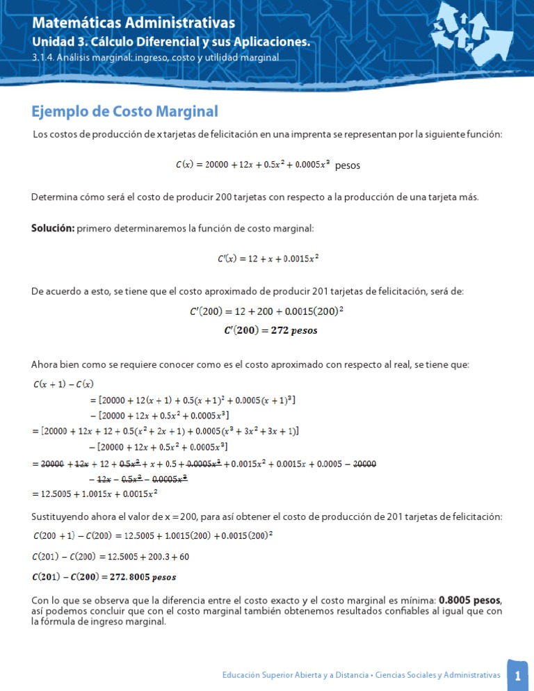 Ejemplos de Costo Marginal | PDF