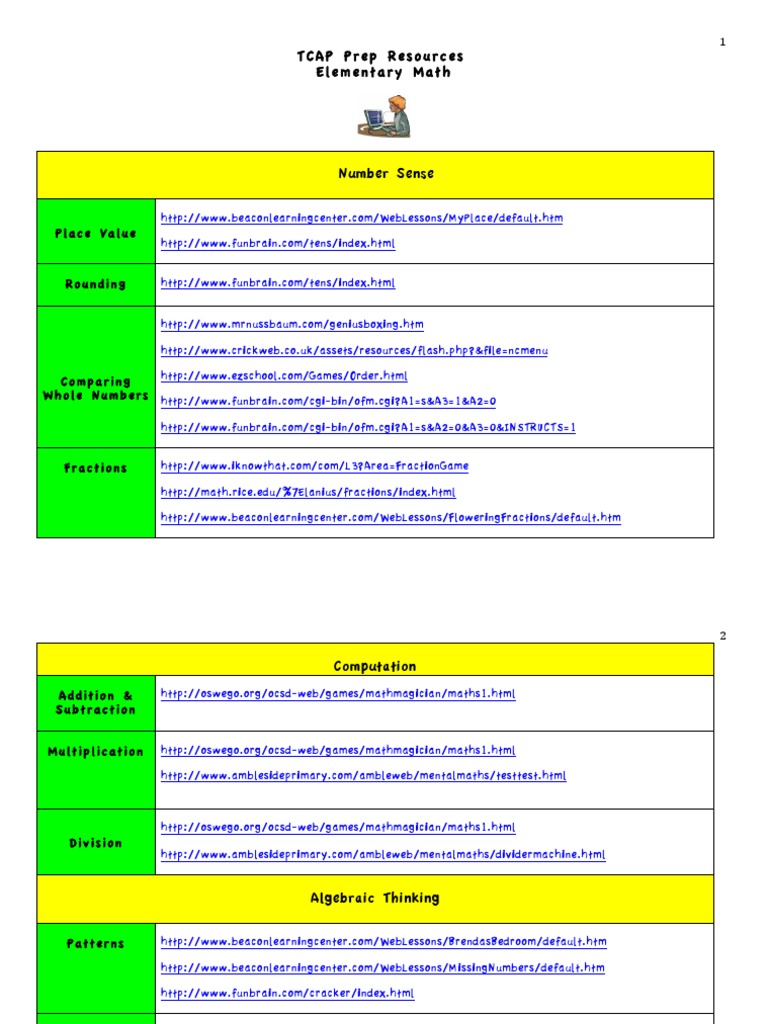 Elementary Math TCAP Prep | PDF | Teaching Mathematics | Mathematical ...
