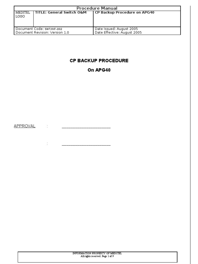 CP Backup Procedure | PDF | Backup | C (Programming Language)