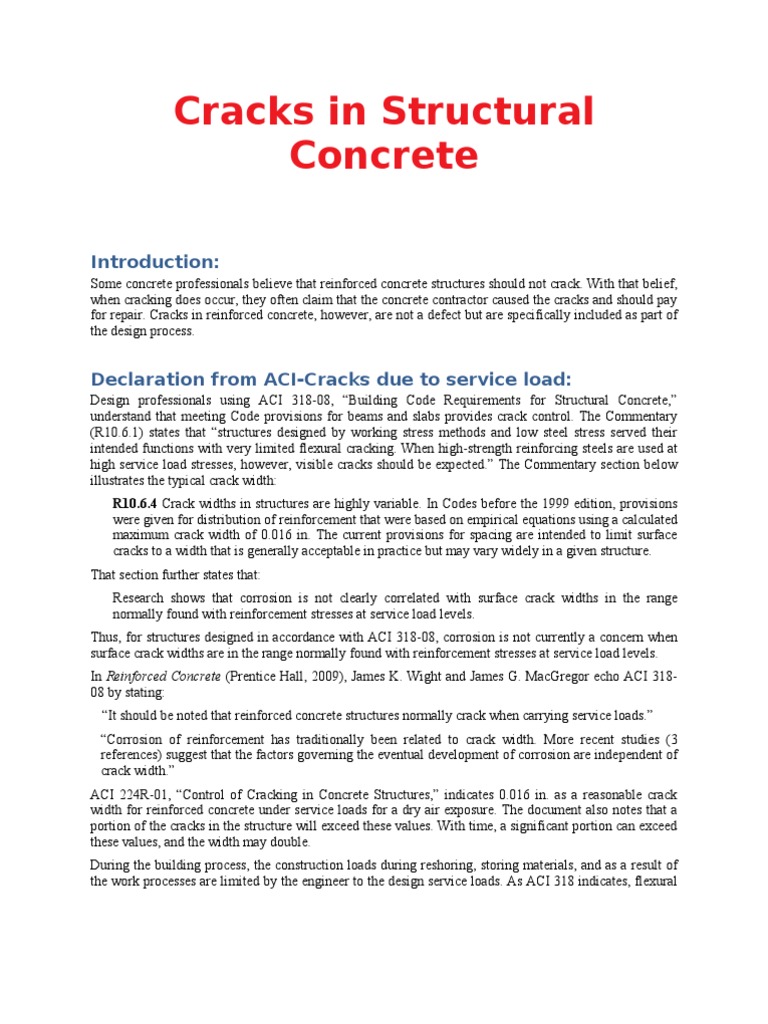 Cracks in Concrete | PDF | Reinforced Concrete | Structural Load