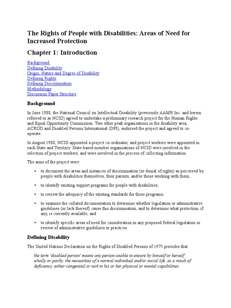 The Rights of People With Disabilities | PDF | Disability | Welfare