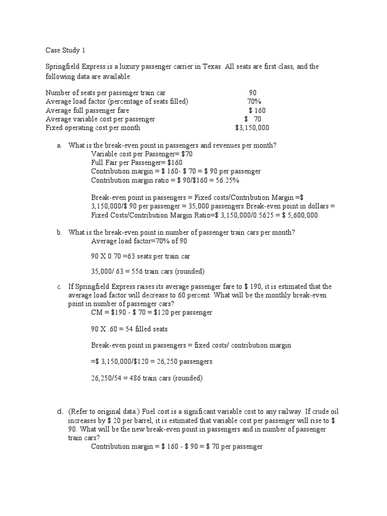 Case Study 1 Week 3 | PDF | Economics | Business Economics