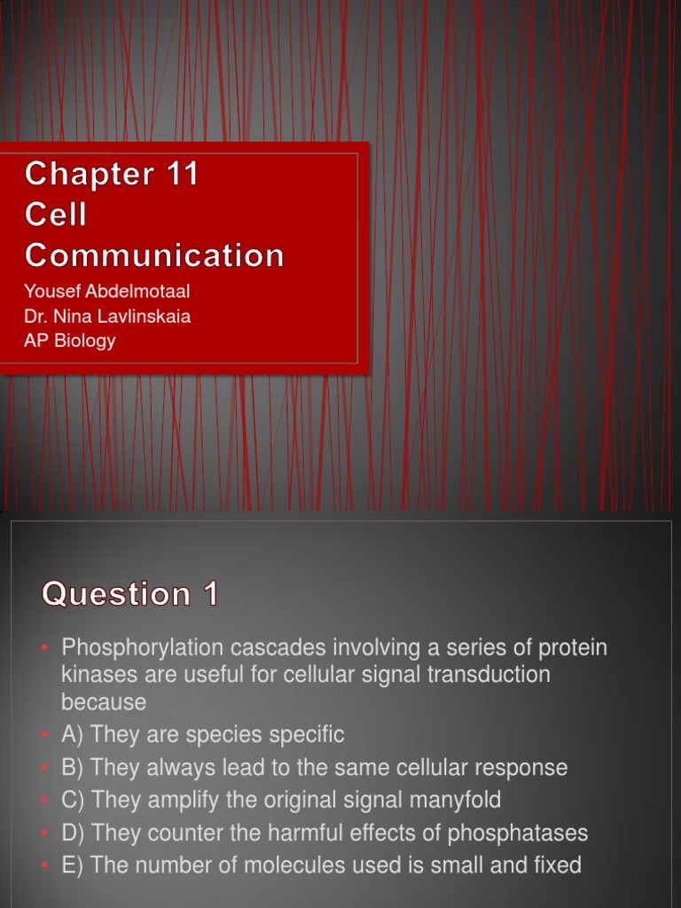 Chapter 11 Cell Communication | Download Free PDF | Cell Signaling ...