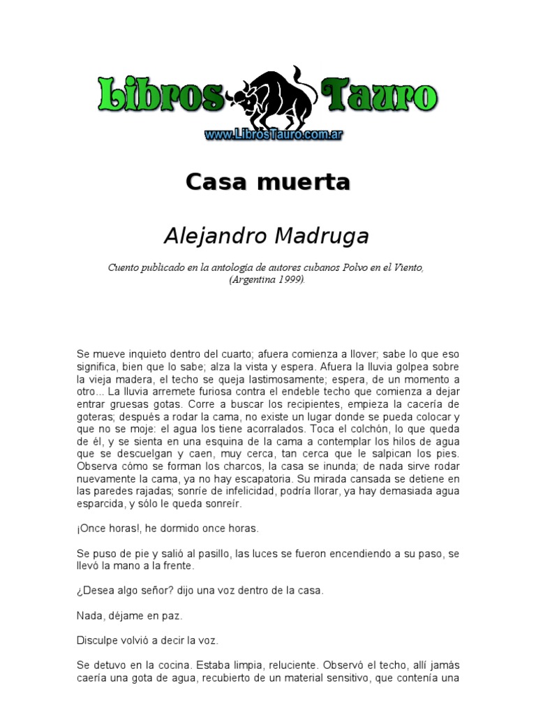 Alejandro Madruga - Casa Muerta | PDF | Pesadilla | Dormir