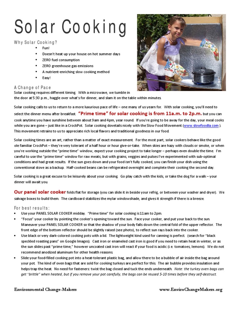 Build Your Own Solar Cooker | PDF | Slow Cooker | Cooking