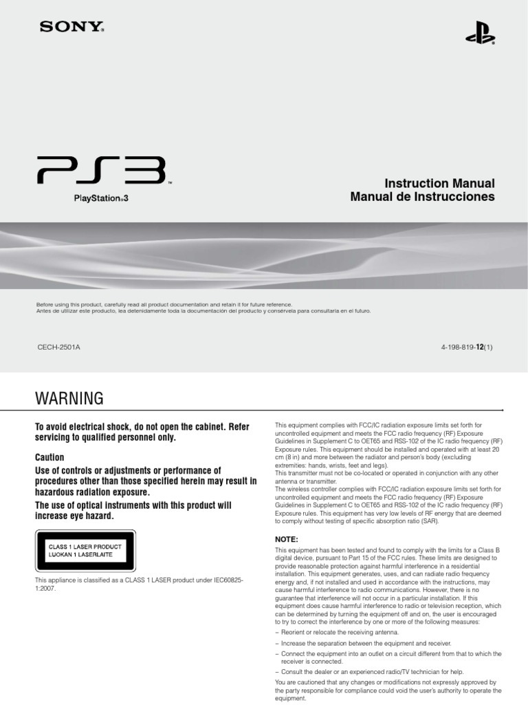 PS3 Cech-2501a-3.30 - 1 | PDF | Play Station 3 | Play Station
