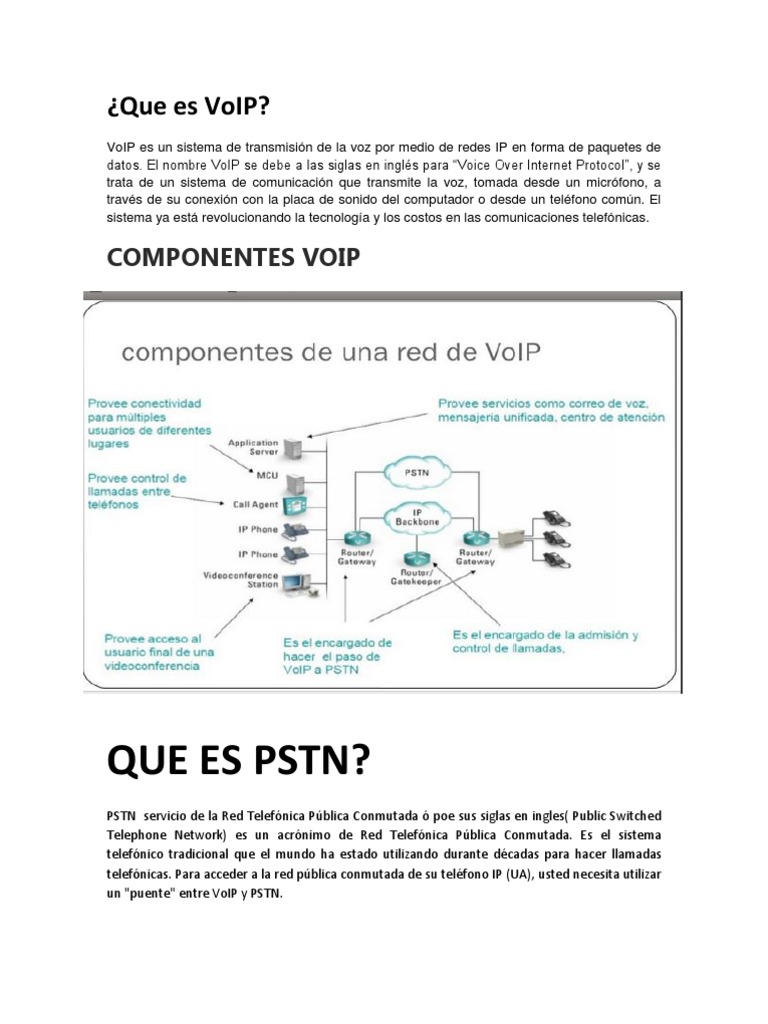 Qué es VoIP | PDF | Voz sobre IP | Red Telefónica Conmutada
